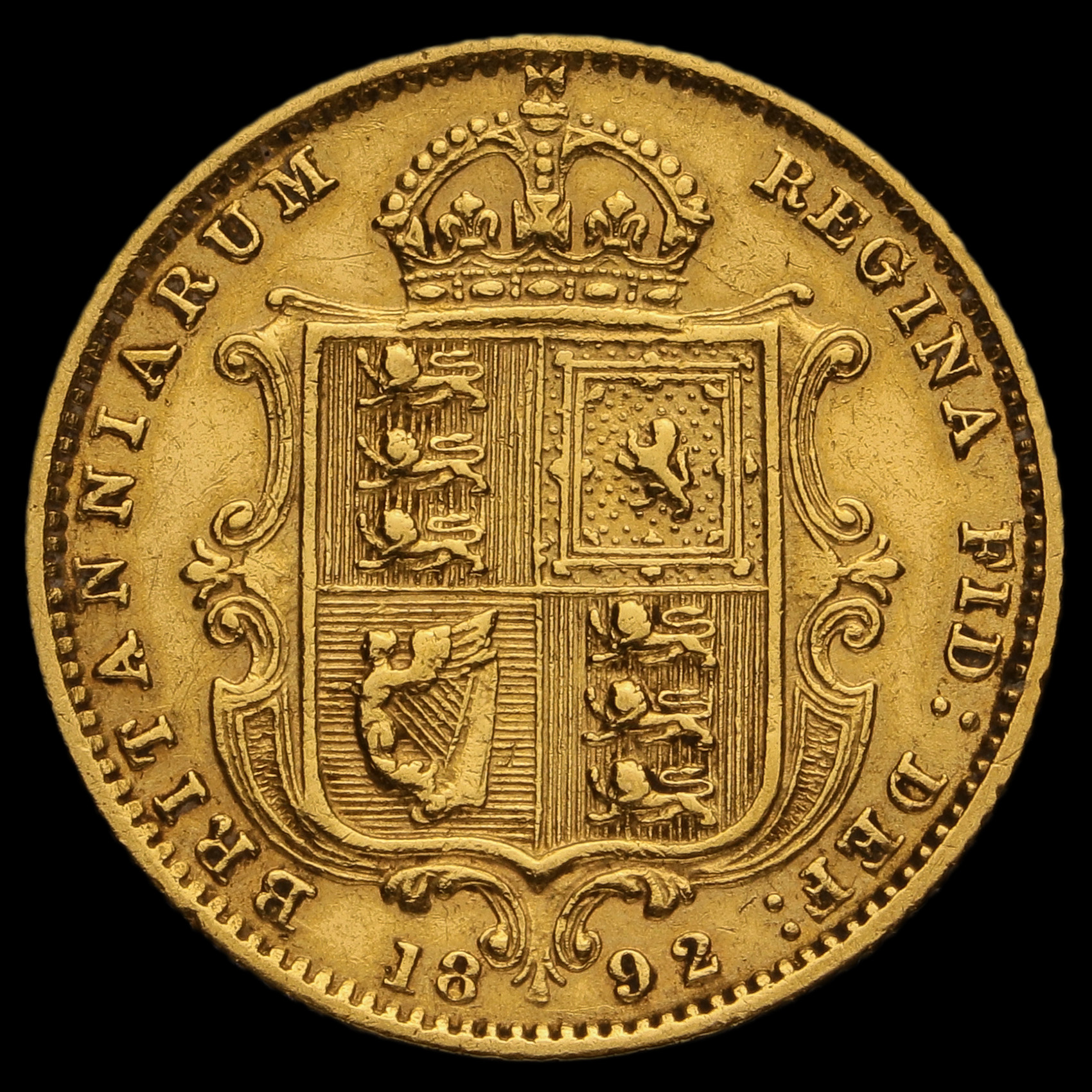 1892 Queen Victoria Jubilee Head Gold Half Sovereign