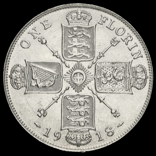 1918 George V Silver Florin, EF