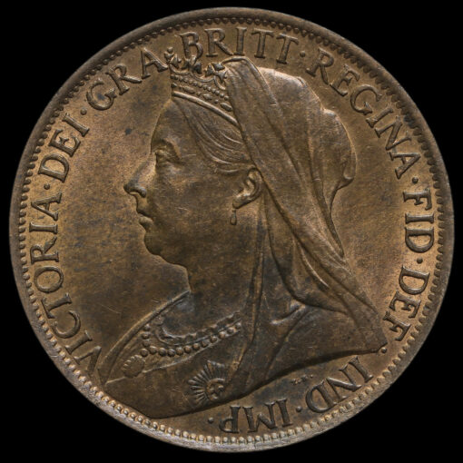 1898 Queen Victoria Veiled Head Penny, G/EF