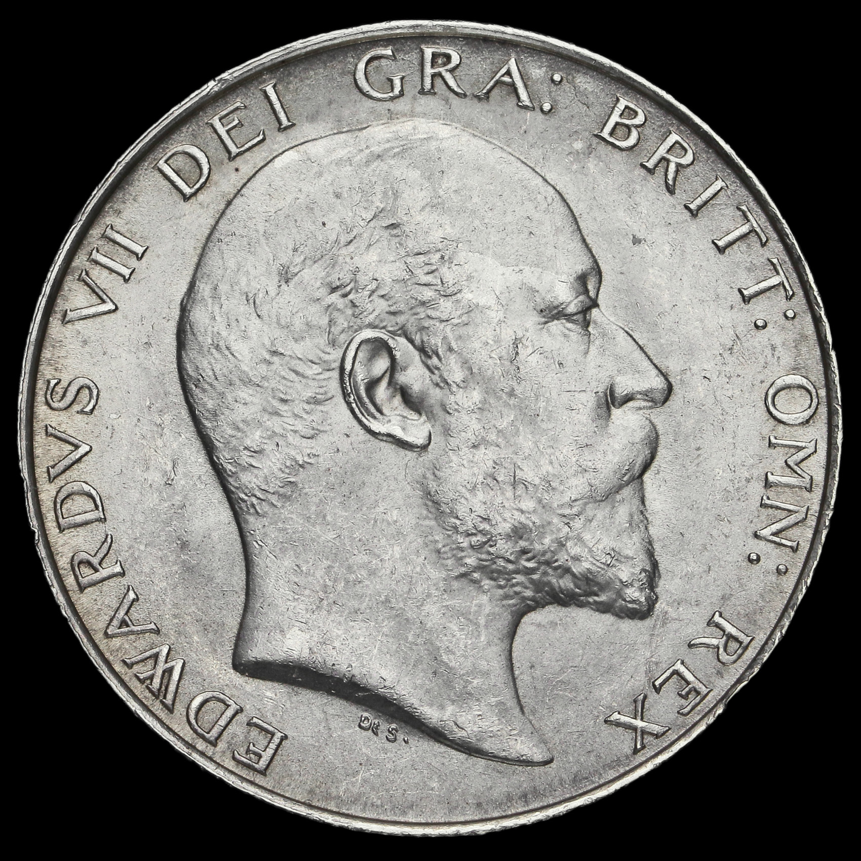 1902 Edward VII Silver Half Crown, A/UNC