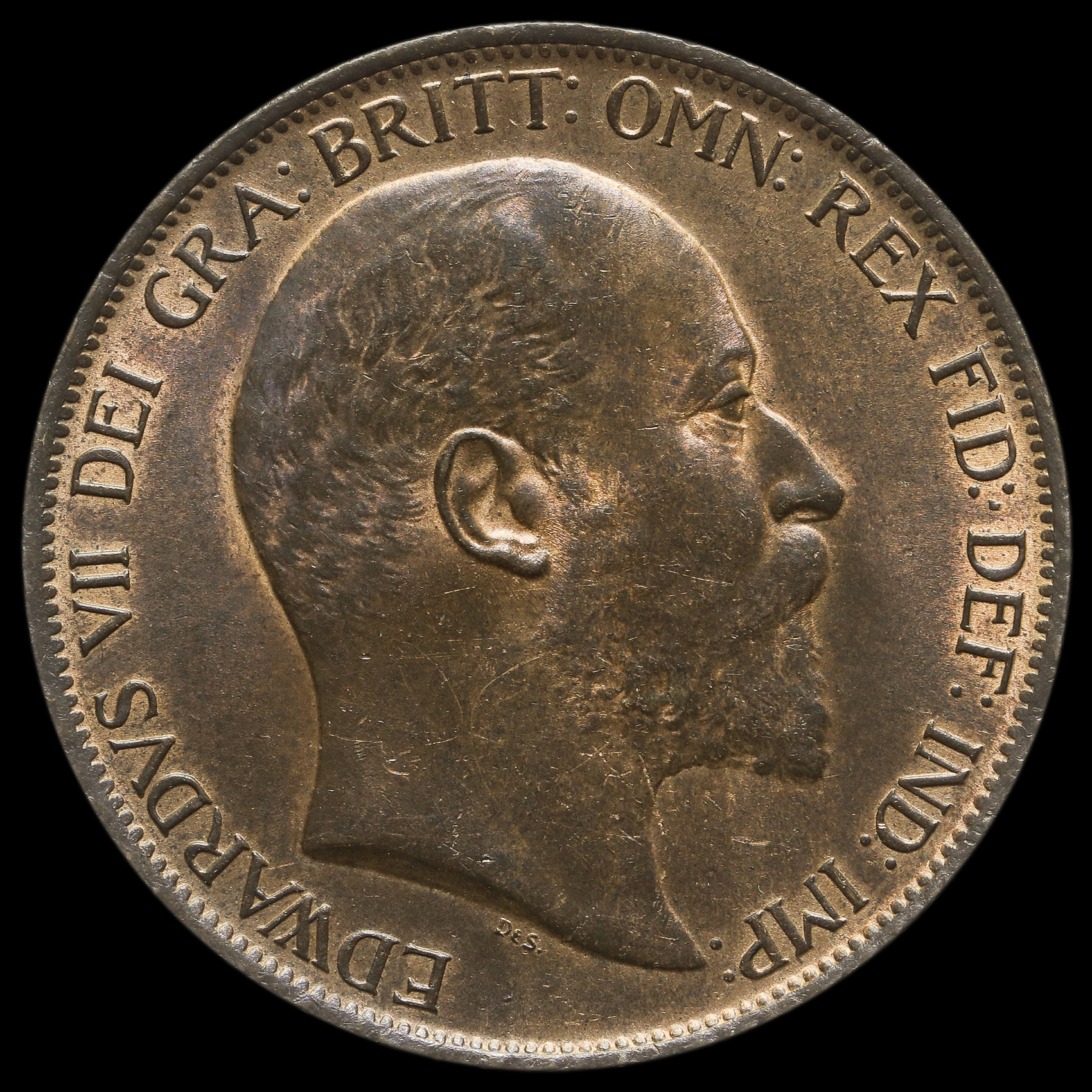 1903 Edward VII Penny, A/UNC