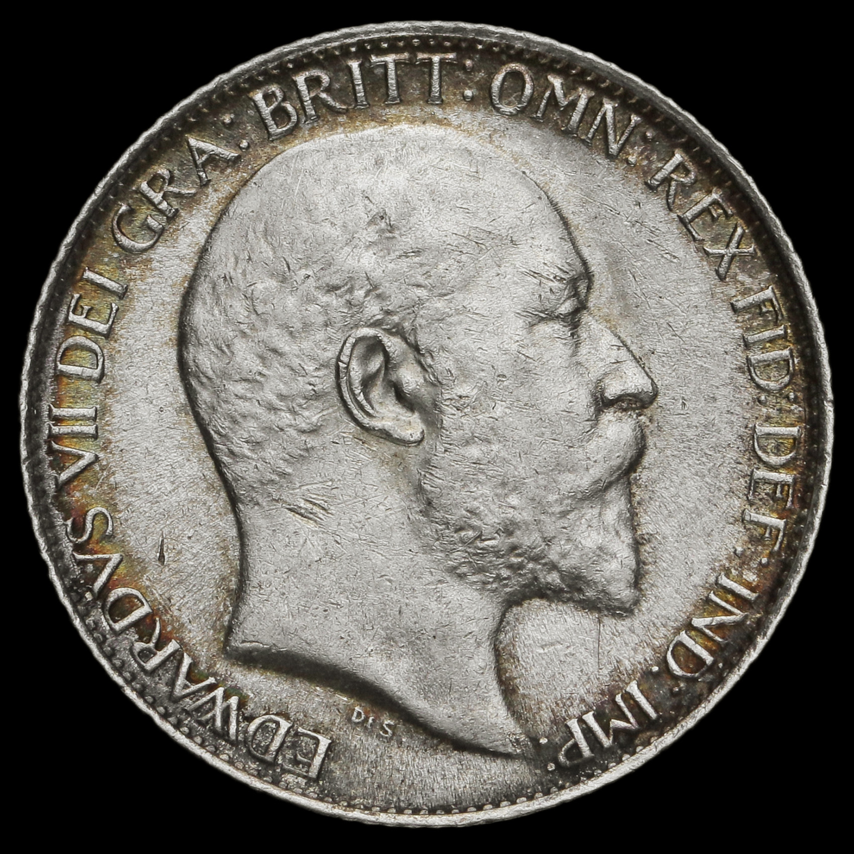 1908 Edward VII Silver Sixpence, Rare, Near EF