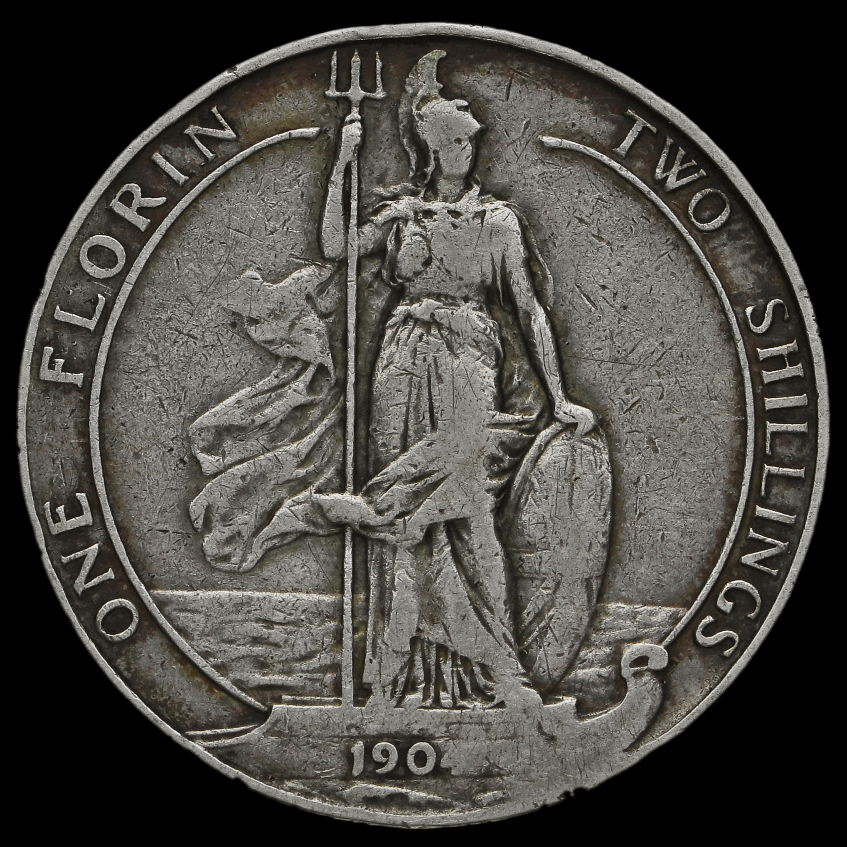1904 Edward VII Silver Florin, Fine