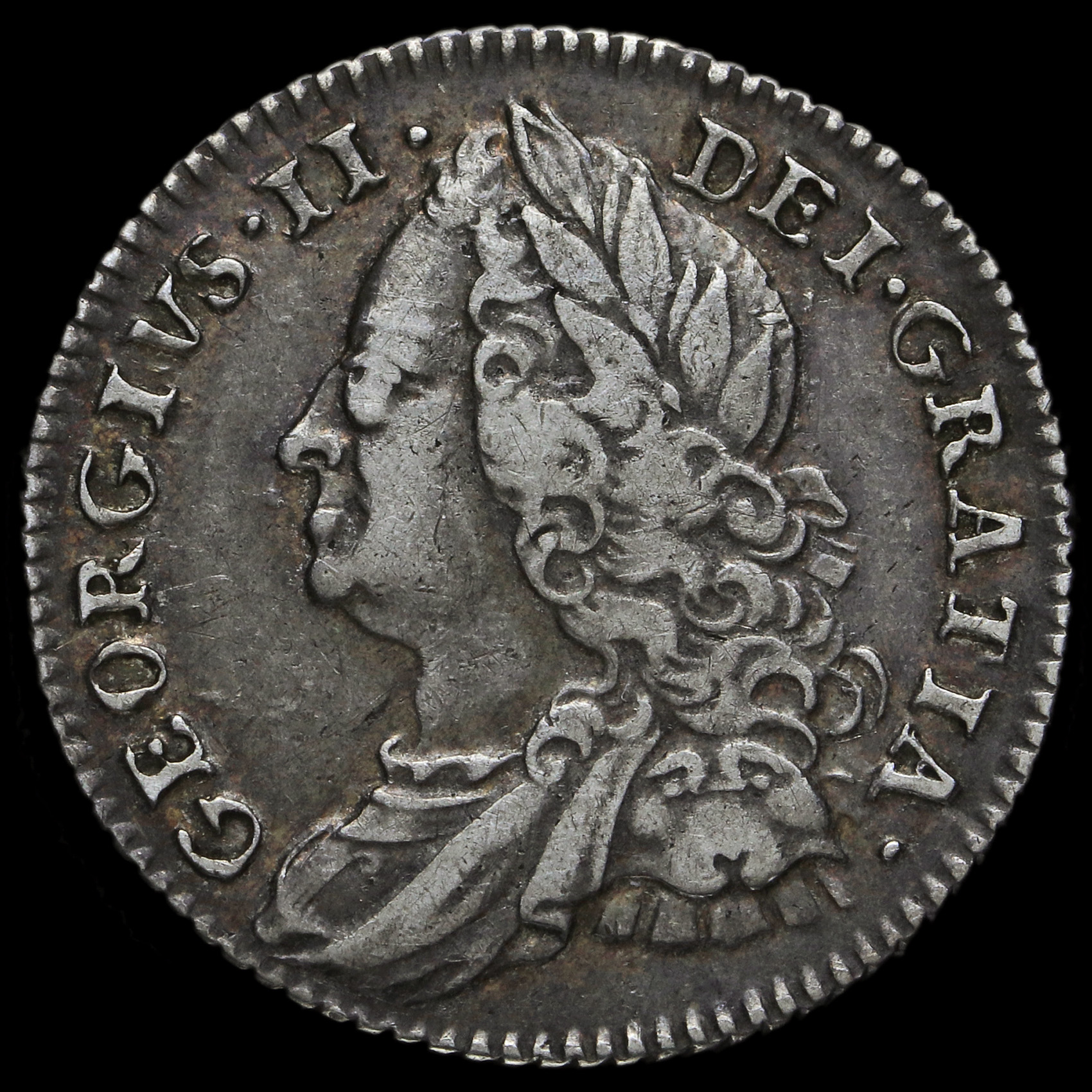 1757 George II Early Milled Silver Sixpence