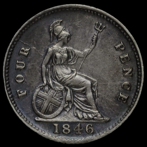 1846 Queen Victoria Silver Fourpence / Groat